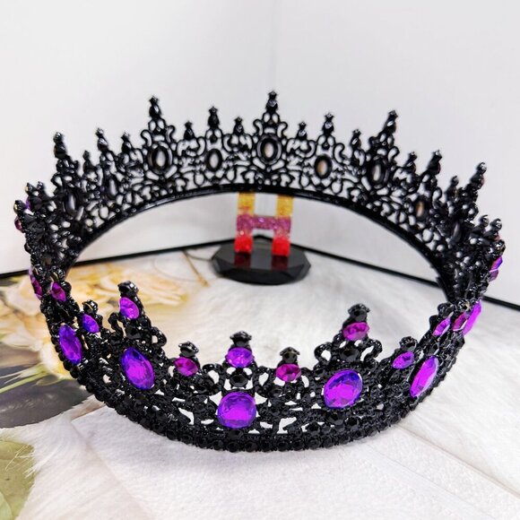 Handmade | Accessories | Renaissance Crown Purple Stone Crown Halloween ...